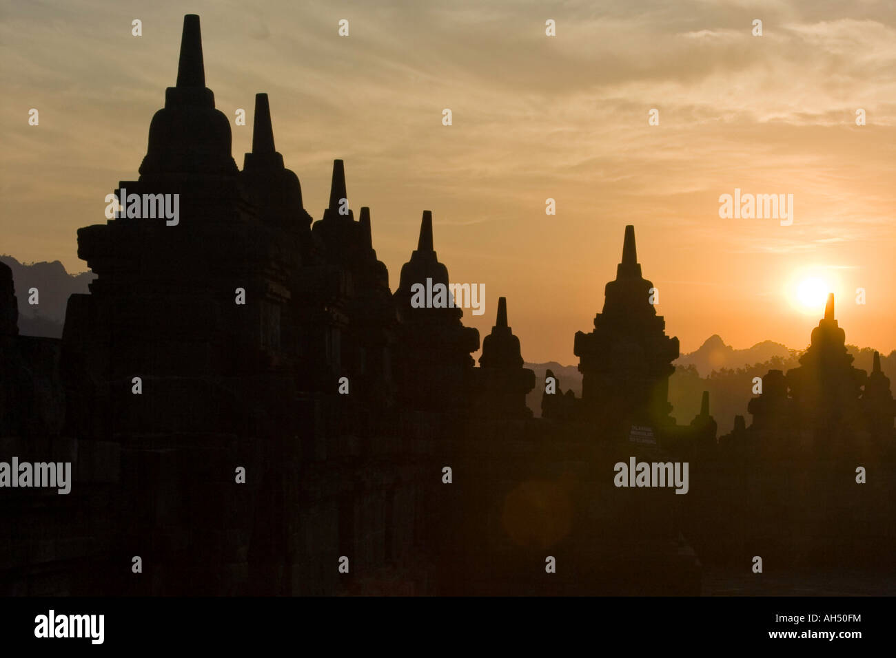 Borobudur at Sunset Indonesia Stock Photo - Alamy