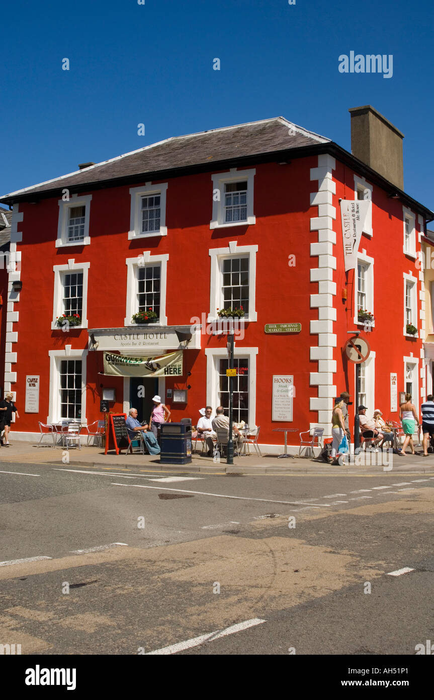 The Castle Hotel Aberaeron Ceredigion west wales; exterior in the ...