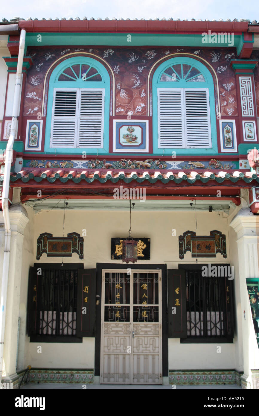 Typical Chinese shophouse in Chinatown Malacca Melaka Malaysia Stock ...
