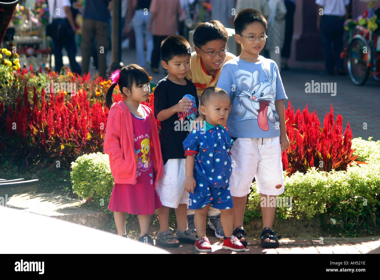 Malay kids in central Malacca, Melaka, Malaysia Stock Photo - Alamy
