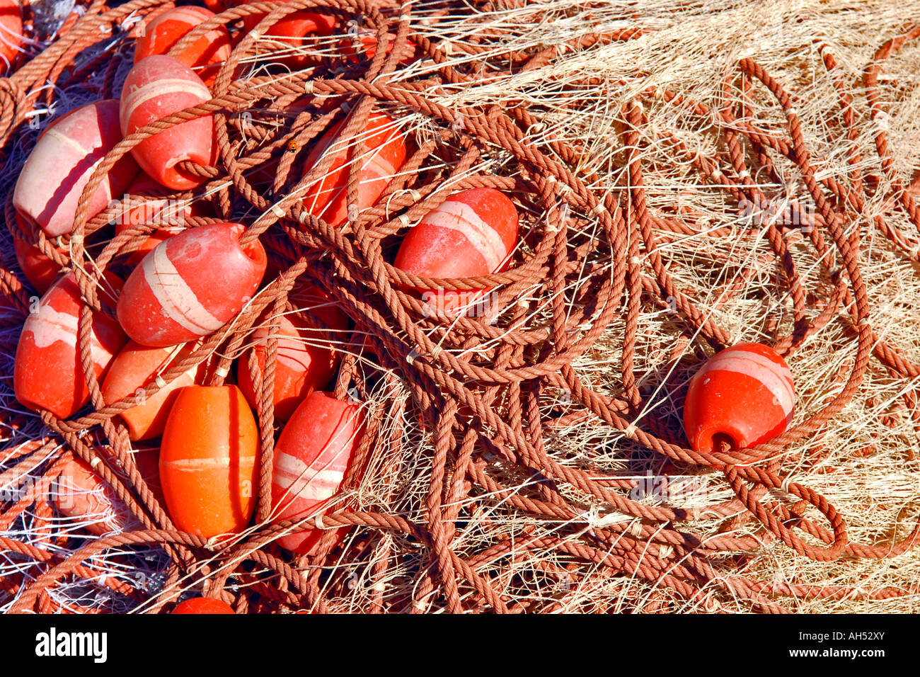 Morocco , Essaouira , traditional African scene of detail of fishing ...