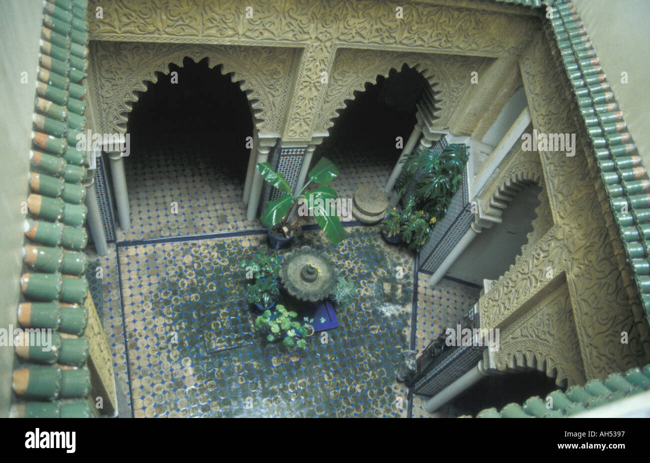 The old Continental Hotel Tangiers inside view of the courtyard Stock ...