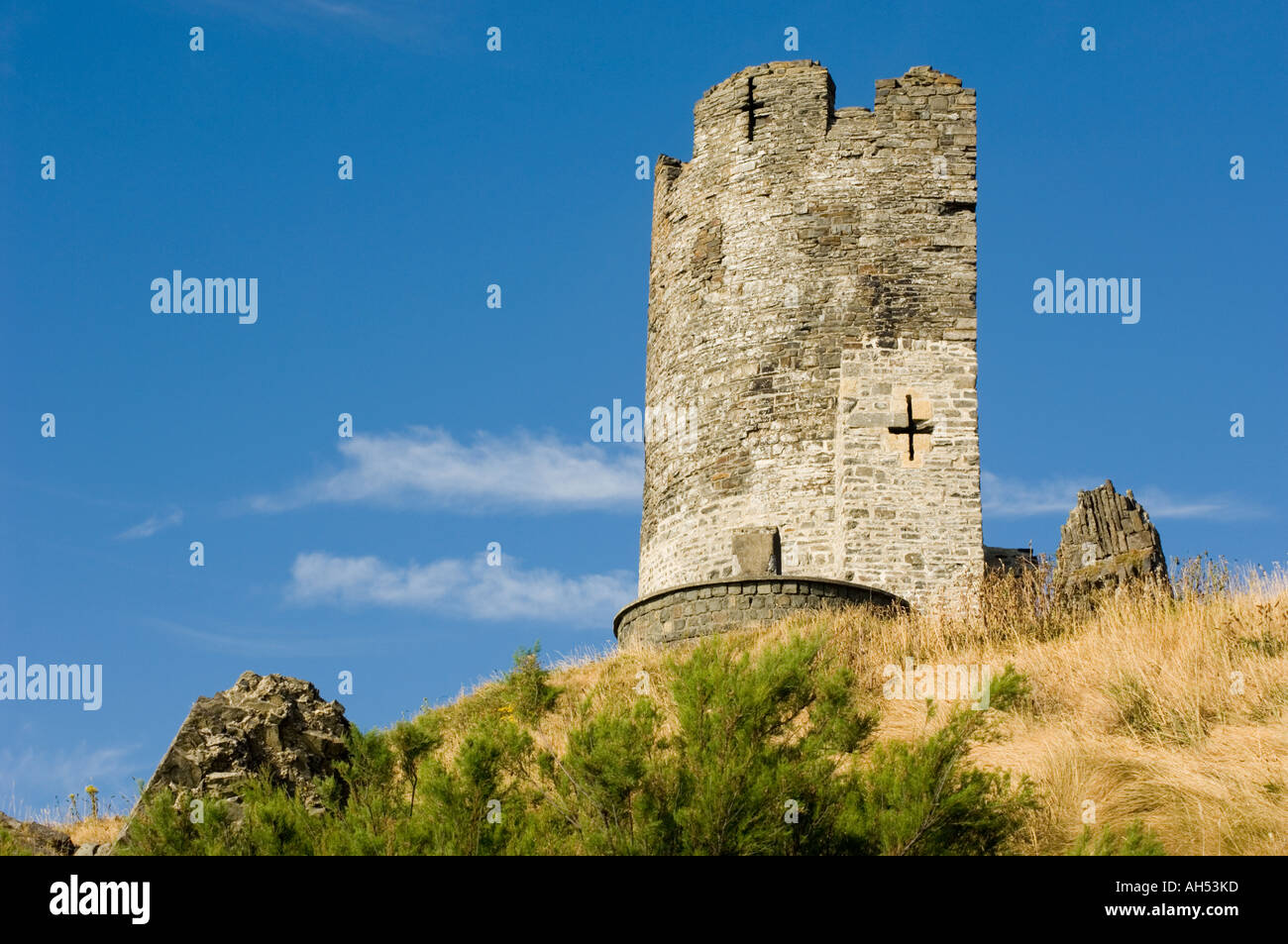The ruined castle, built by order of King Edward the first, Aberystwyth ...