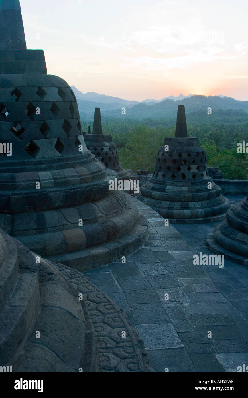 Borobudur at Sunset Indonesia Stock Photo - Alamy
