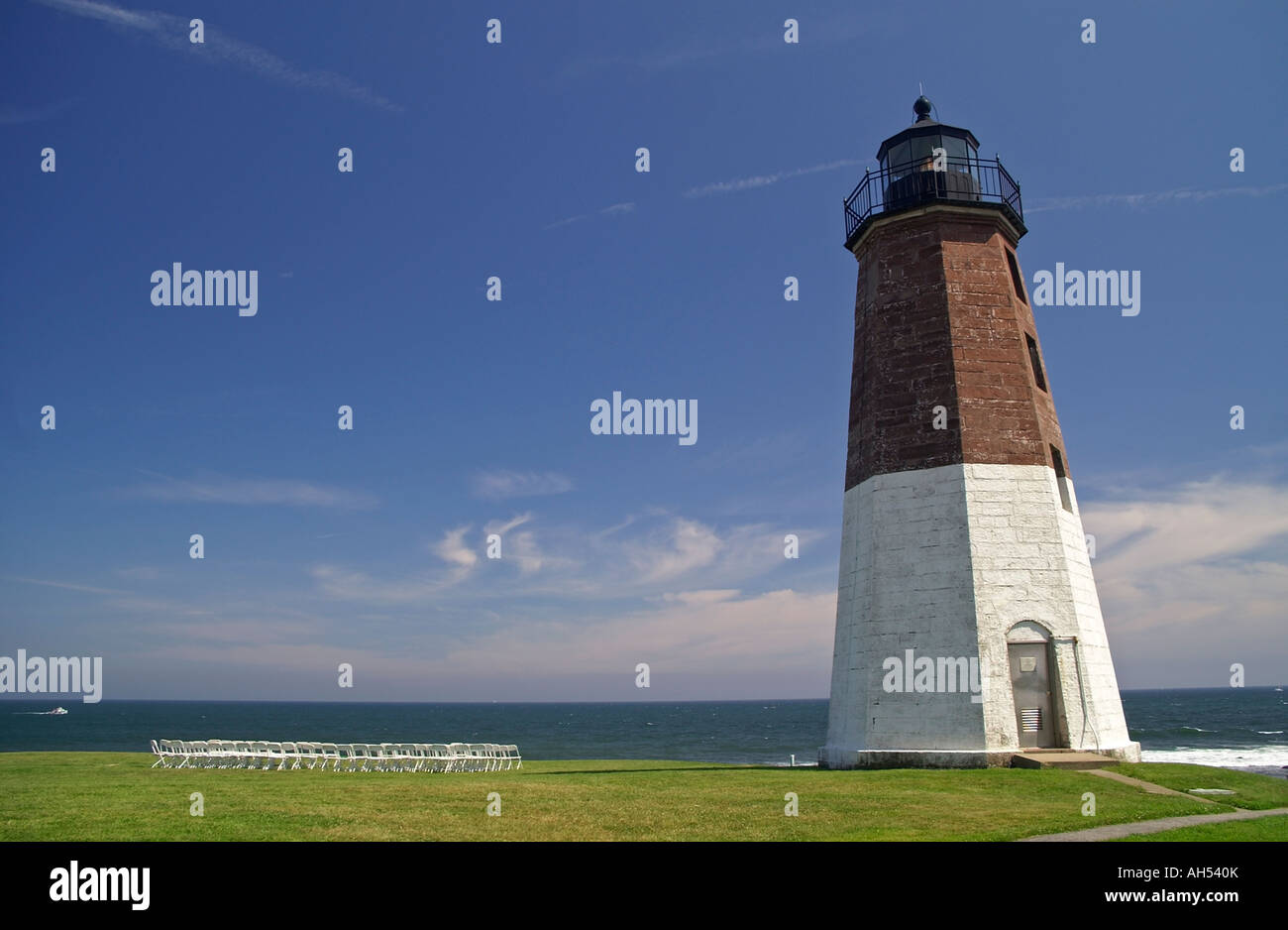 Rhode Island Lighthouse at Point Judith Stock Photo - Alamy