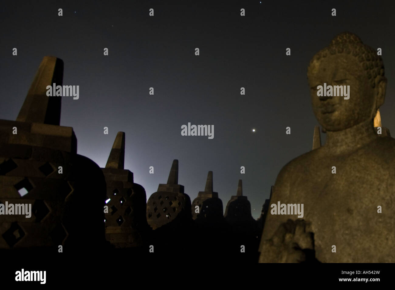Borobudur Indonesia at Night Stock Photo - Alamy