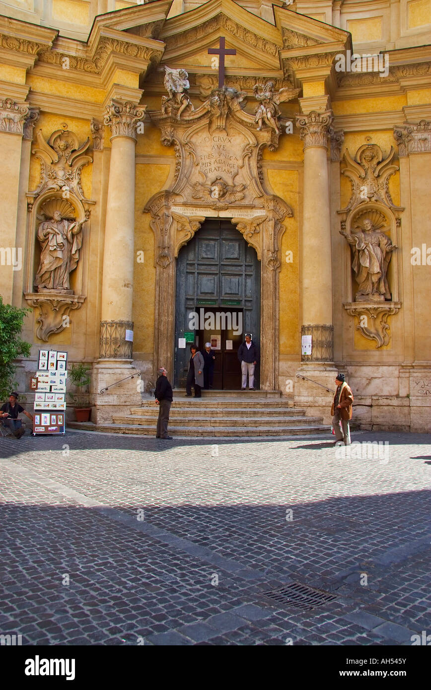 Rome Italy Small Church Entrance Stock Photo - Alamy