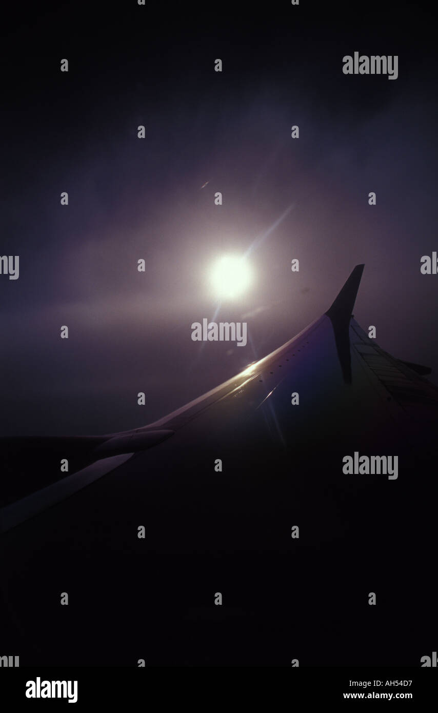 aircraft wing sunset 2147 Stock Photo - Alamy