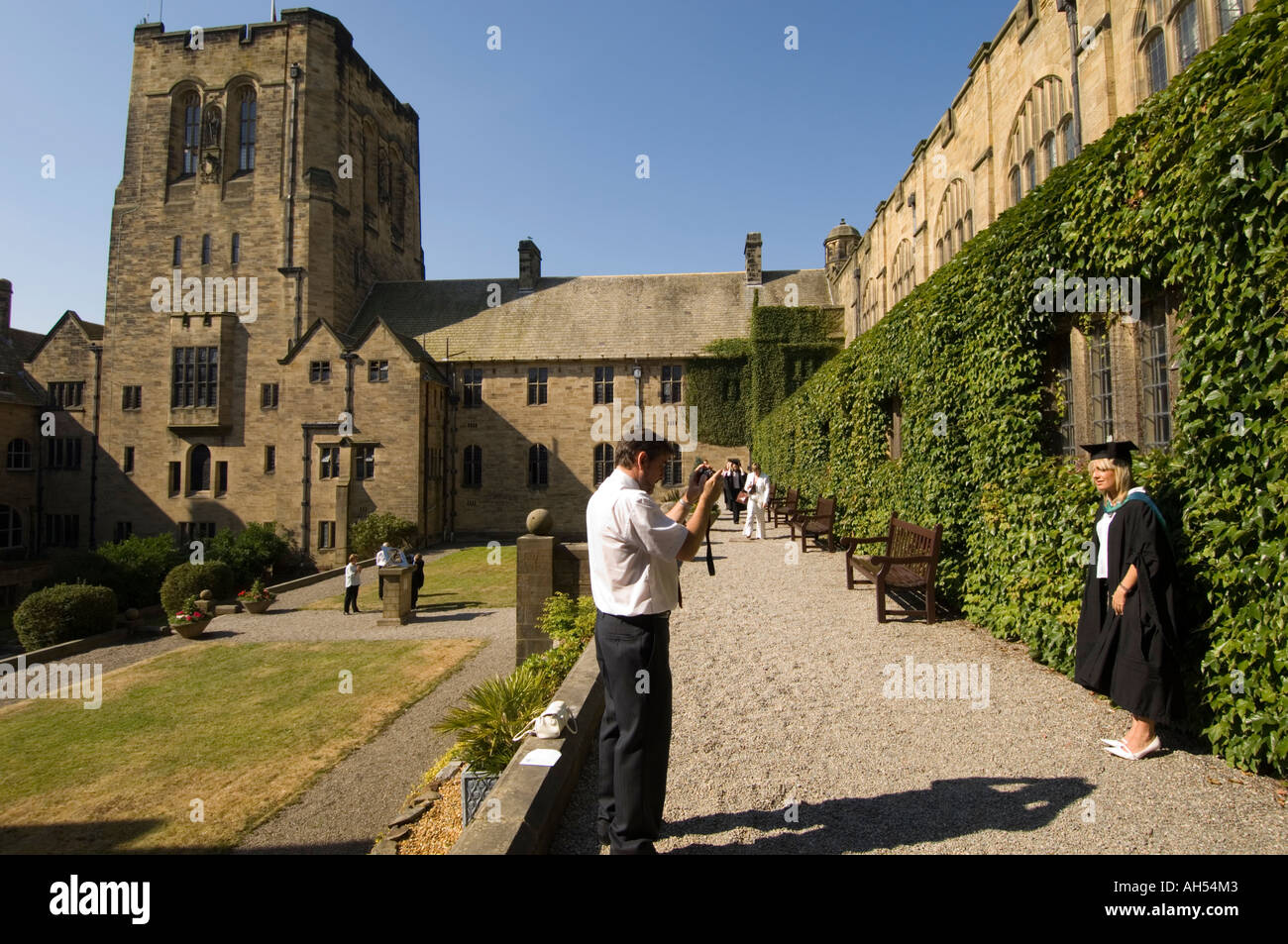 A proud father photographing his daughter on Graduation day, Bangor ...