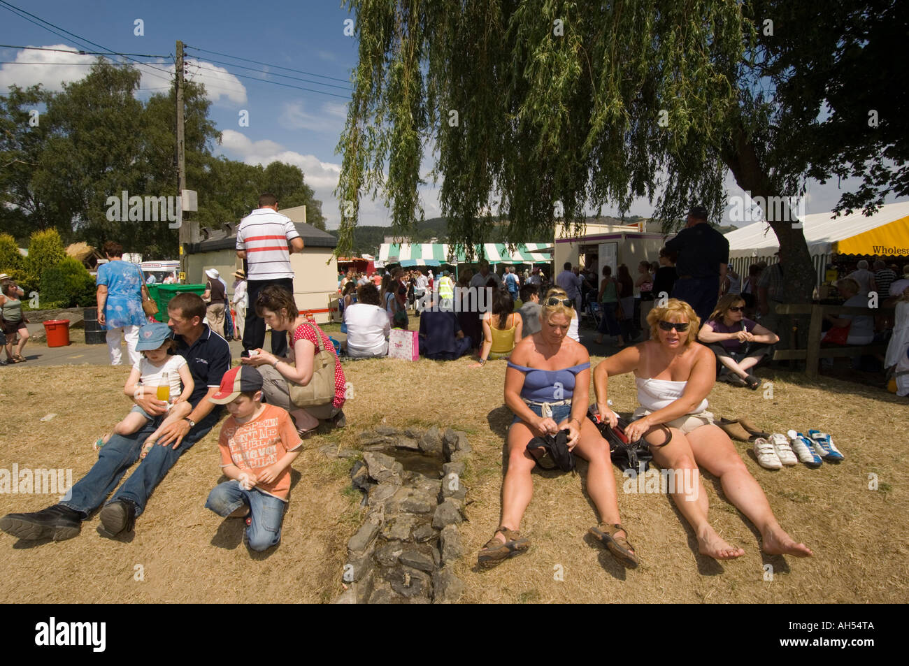 People enjoying the sunshine Royal Welsh Show Builth Wells Llanelwedd ...