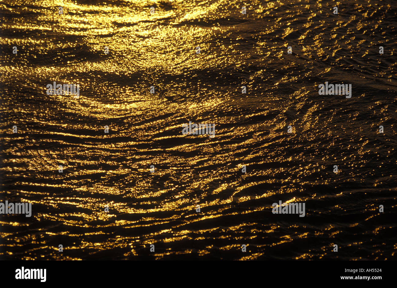 sunset over water texture 2175 Stock Photo - Alamy