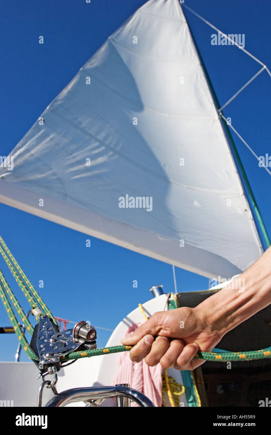 outdoor day summer tree trees water lake boat yacht sailboat deck mast ...