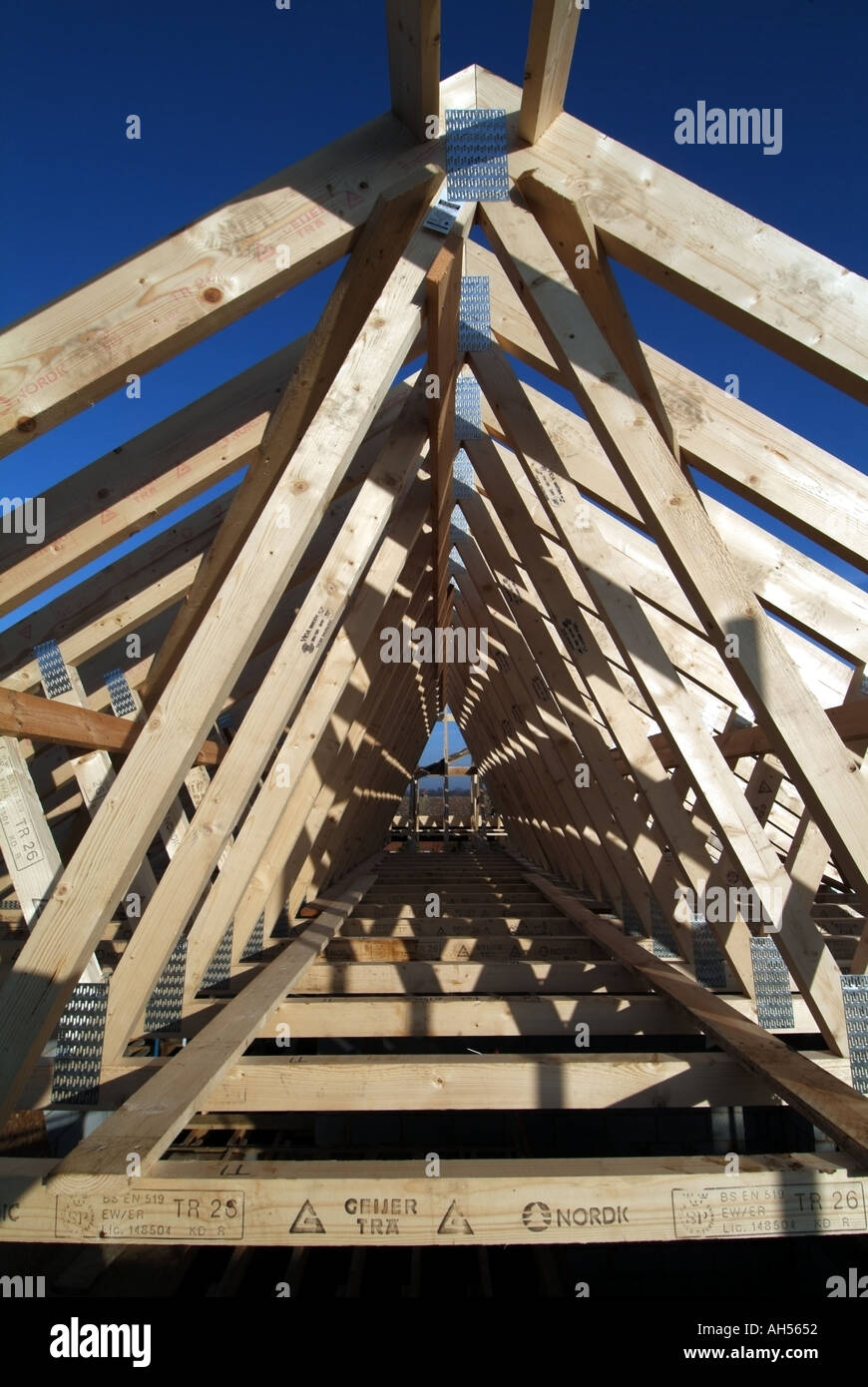 Prefabricated Roof Trusses High Resolution Stock Photography and Images ...