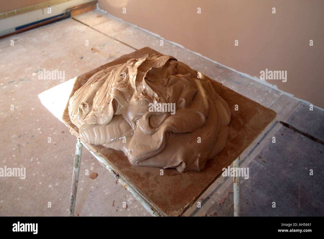 Wet plaster on spot board Stock Photo - Alamy