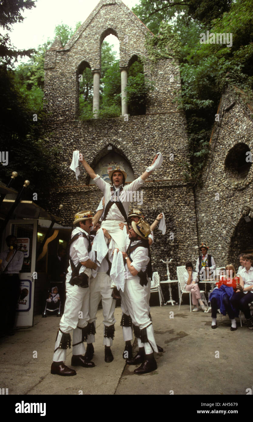 Entrance hellfire caves at West Wycombe, Whitchurch Morris Dancers ...