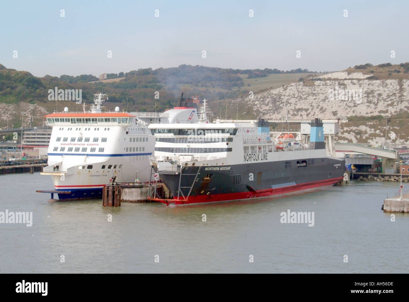 Norfolk Line 'Northern Merchant' and Seafrance English Channel ferries ...