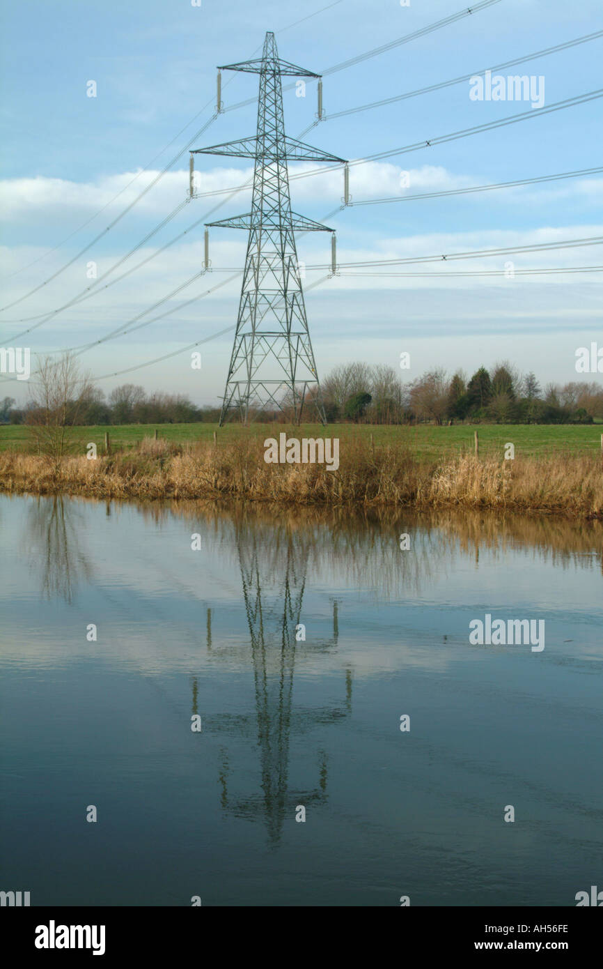 Pylon reflected in water hi-res stock photography and images - Alamy