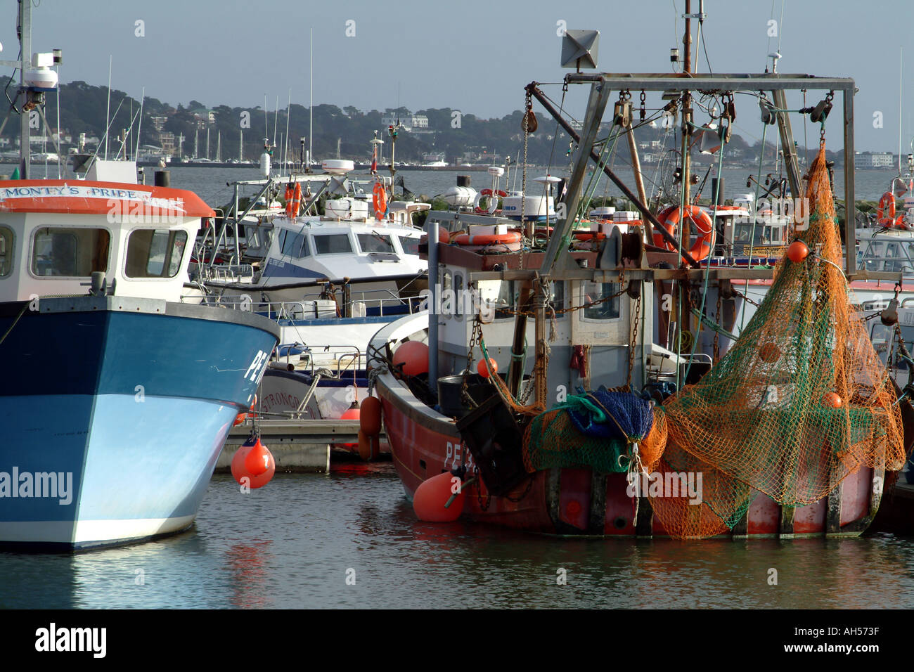 Poole Fishing Harbour Dorset England UK Stock Photo - Alamy