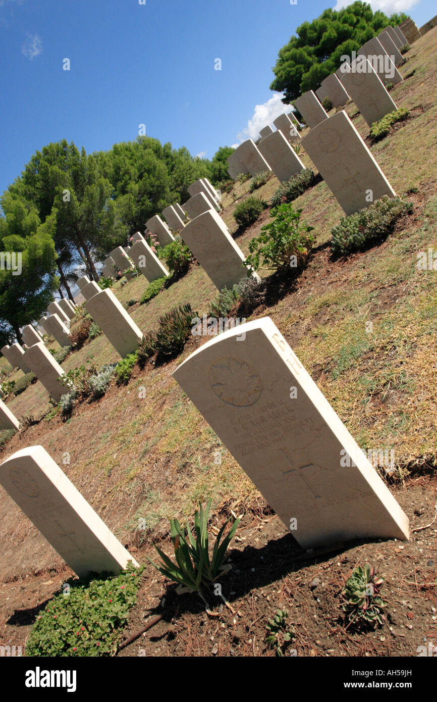 Agira Canadians graveyard Stock Photo - Alamy