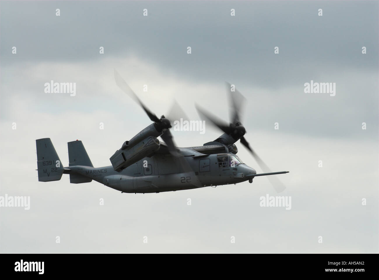 Bell/Boeing Osprey MV-22B transitions from the hover to forward flight ...