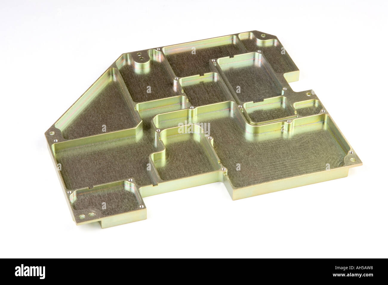 A radio frequency housing shield made from milled (machined) block of ...