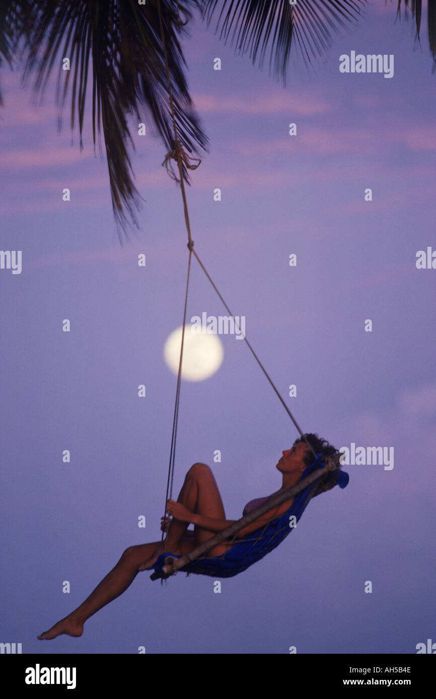 Full moon sleep woman hi-res stock photography and images - Alamy