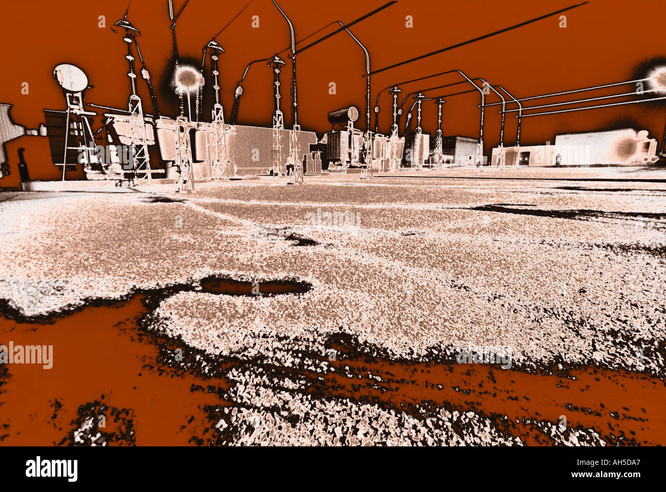 Transformer substation night hi-res stock photography and images - Alamy