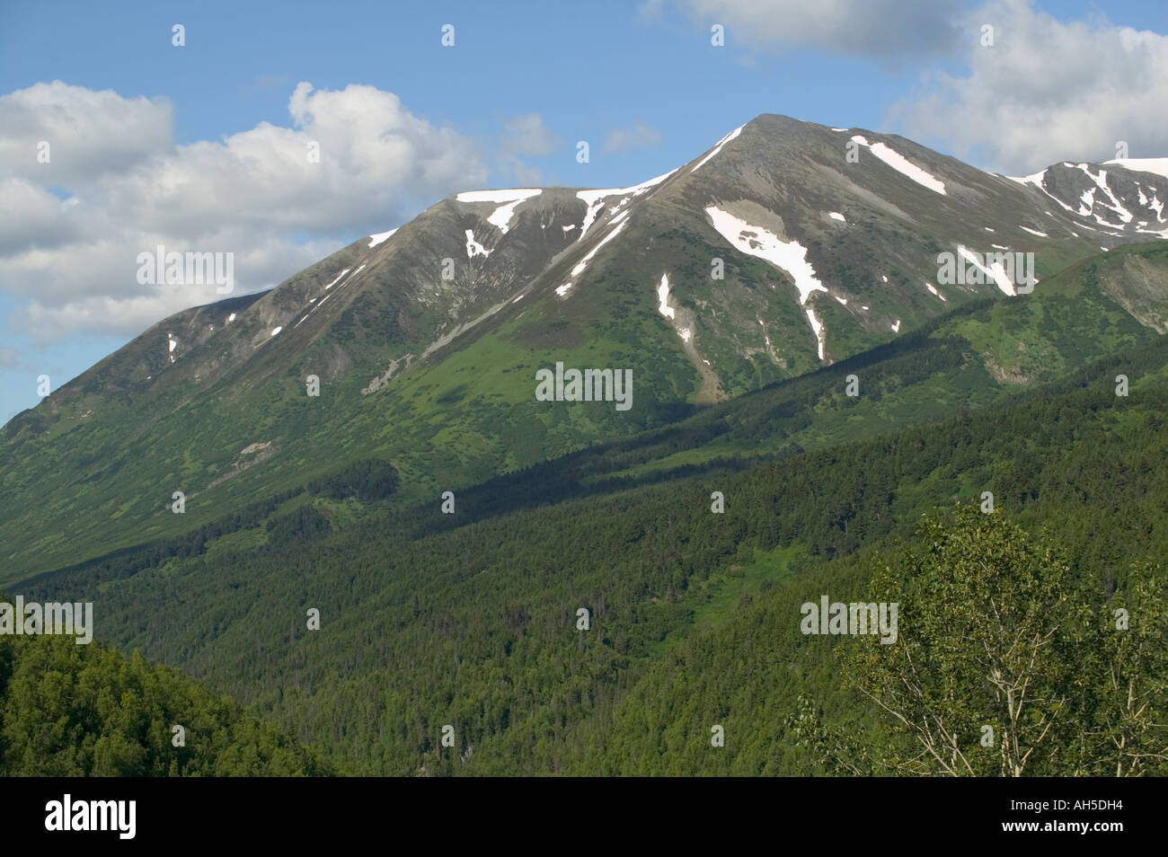 Mountain scenery near Moose Pass Kenai Peninsula Alaska USA Stock Photo ...