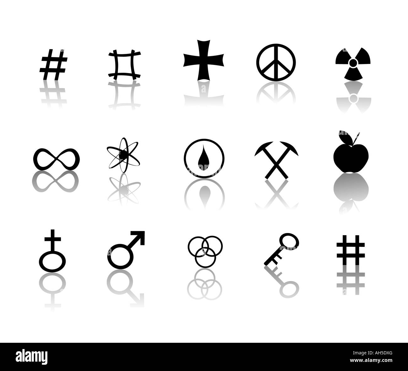 Symbols black white hi-res stock photography and images - Alamy