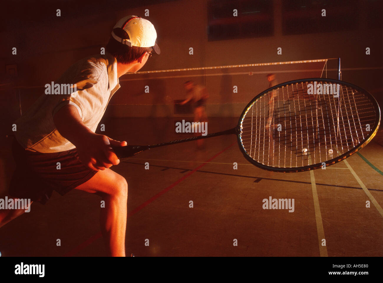 Badminton players Stock Photo - Alamy