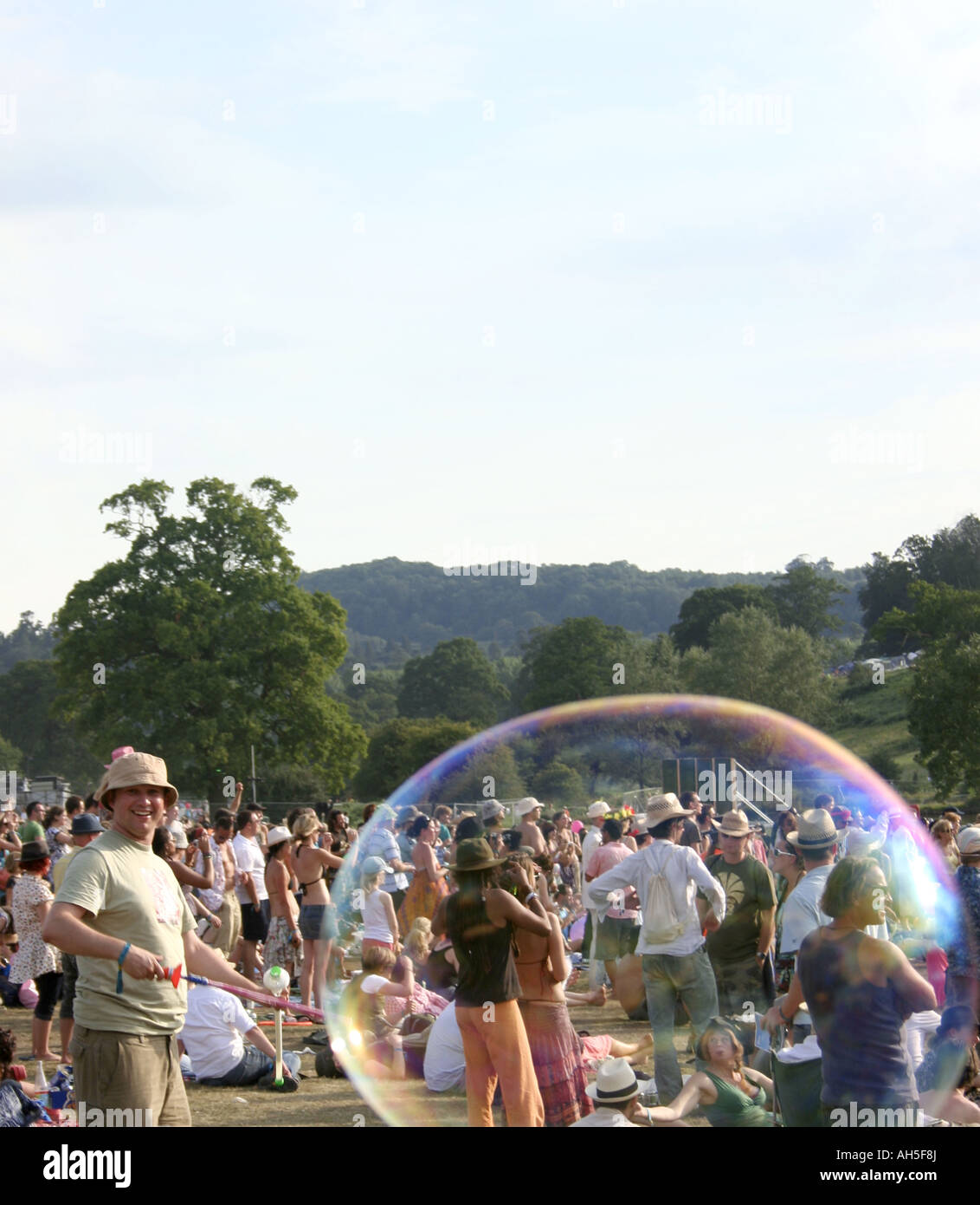 Crowds at 'The Big Chill' summer music festival Stock Photo - Alamy