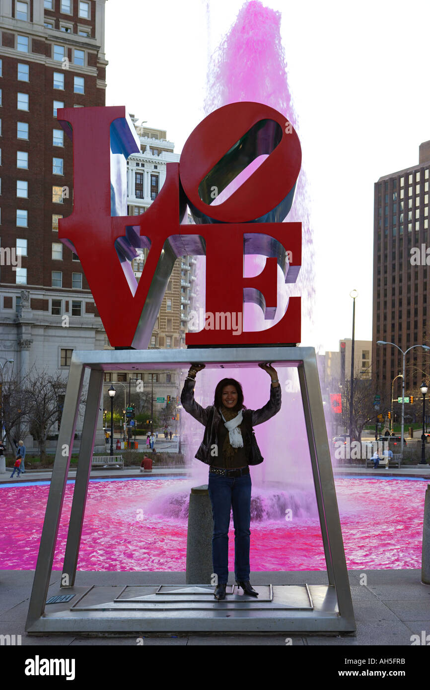 Statue of Love Philadelphia Pennsylvania Stock Photo - Alamy