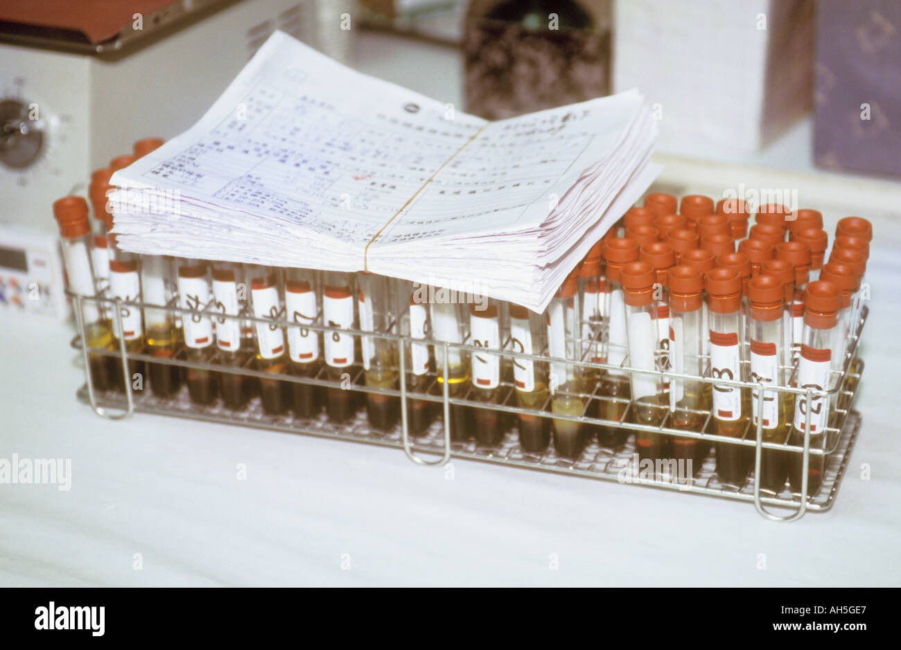 Blood screening asia hi-res stock photography and images - Alamy