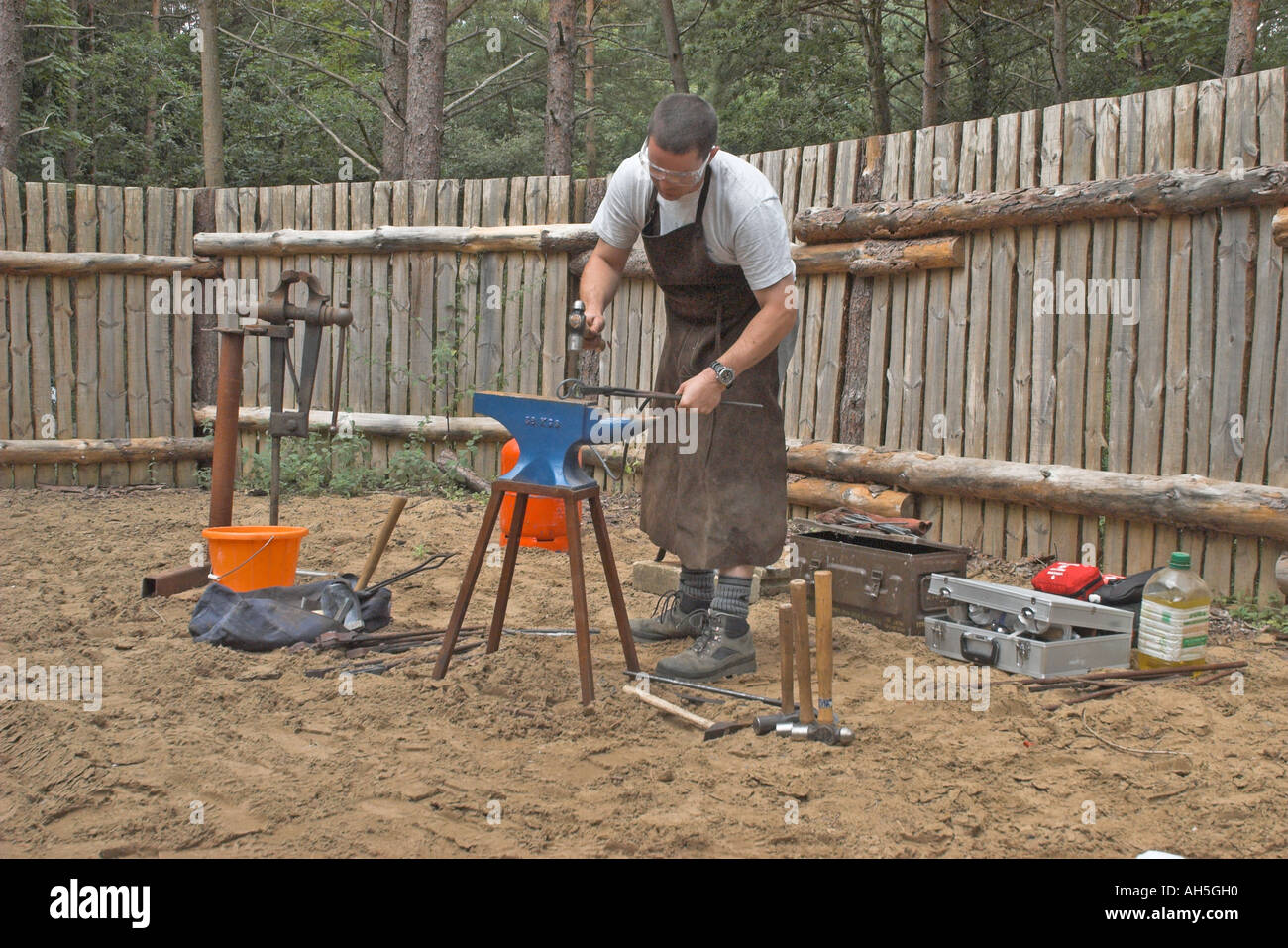Mobile Forge at Bushmoot Stock Photo - Alamy