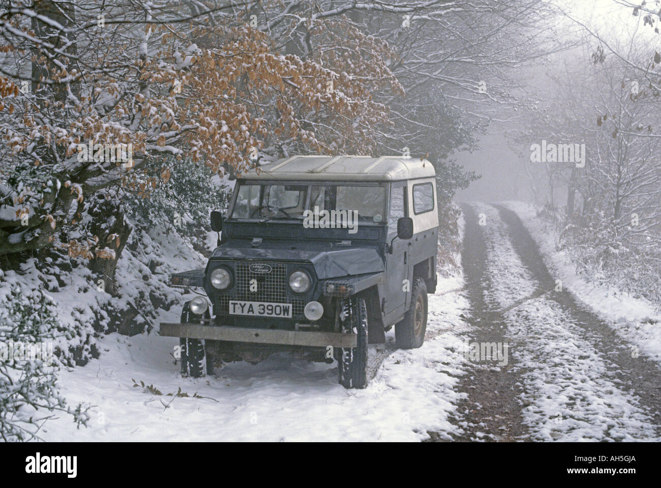 Series 2A Land Rover Lightweight, in the Snow Stock Photo - Alamy