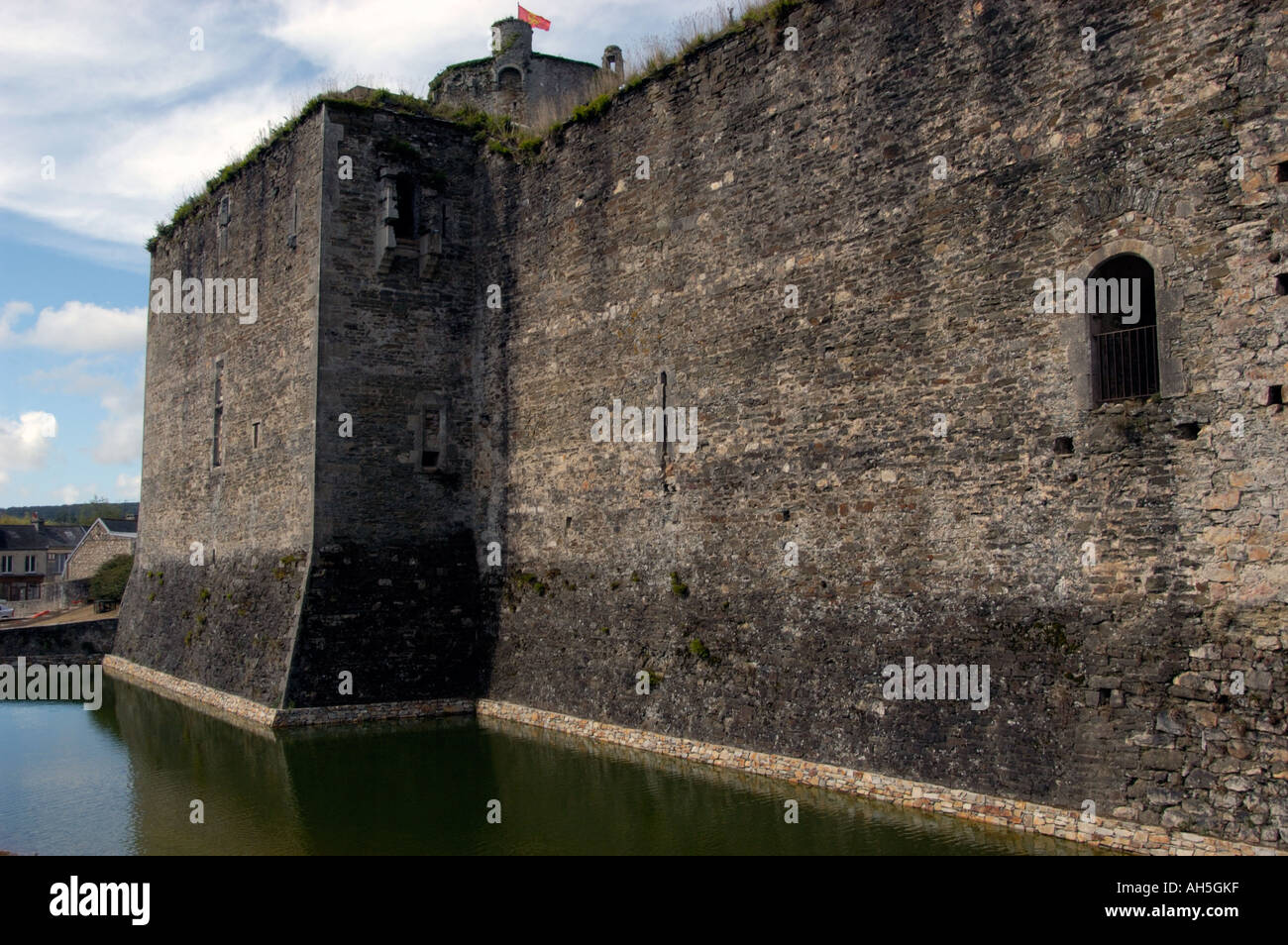 Castle Wall, Bricquebec, Manche, Normandy, France Stock Photo - Alamy