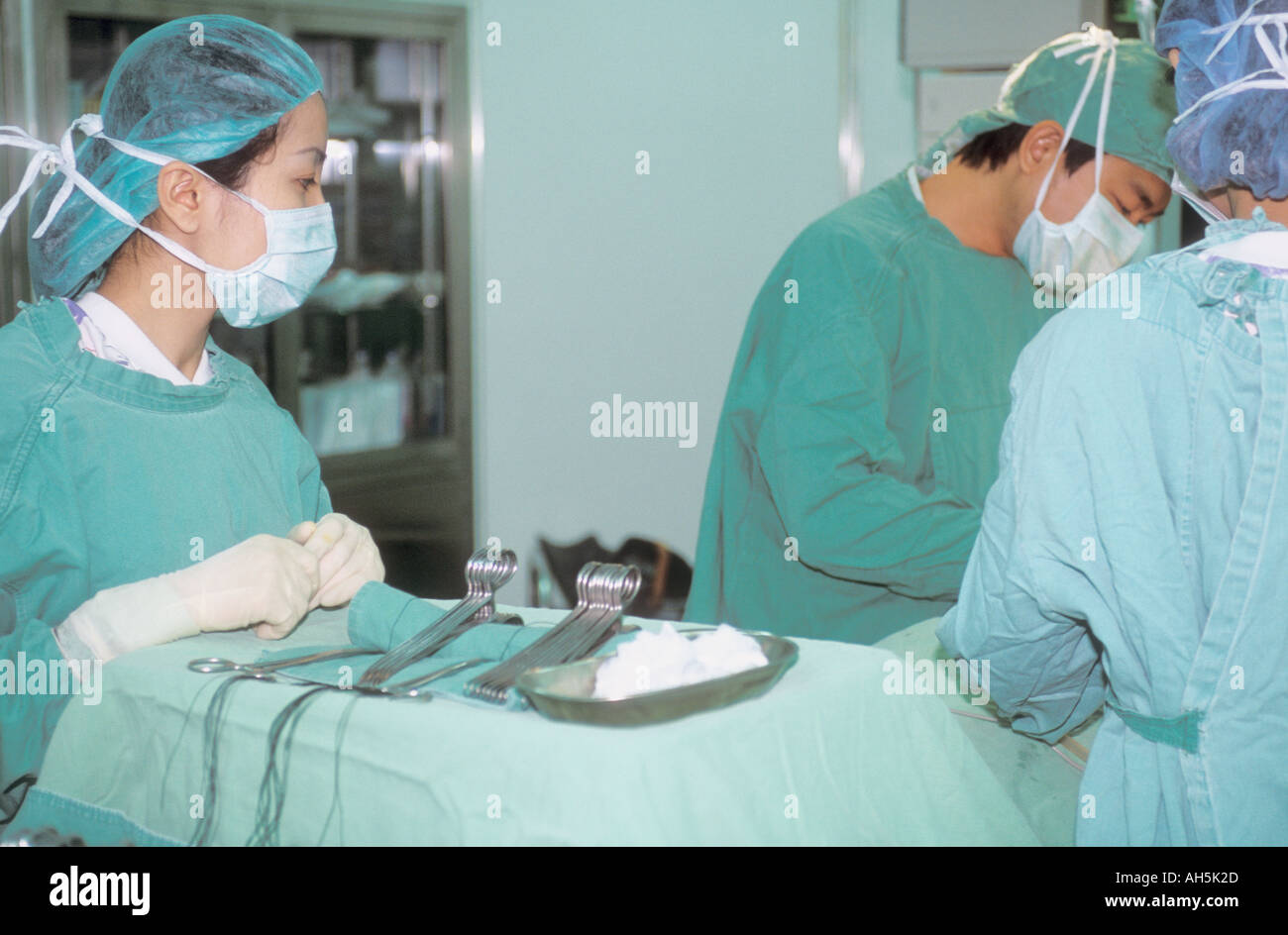 Surgery being performed in hospital operating room Taiwan China Stock ...