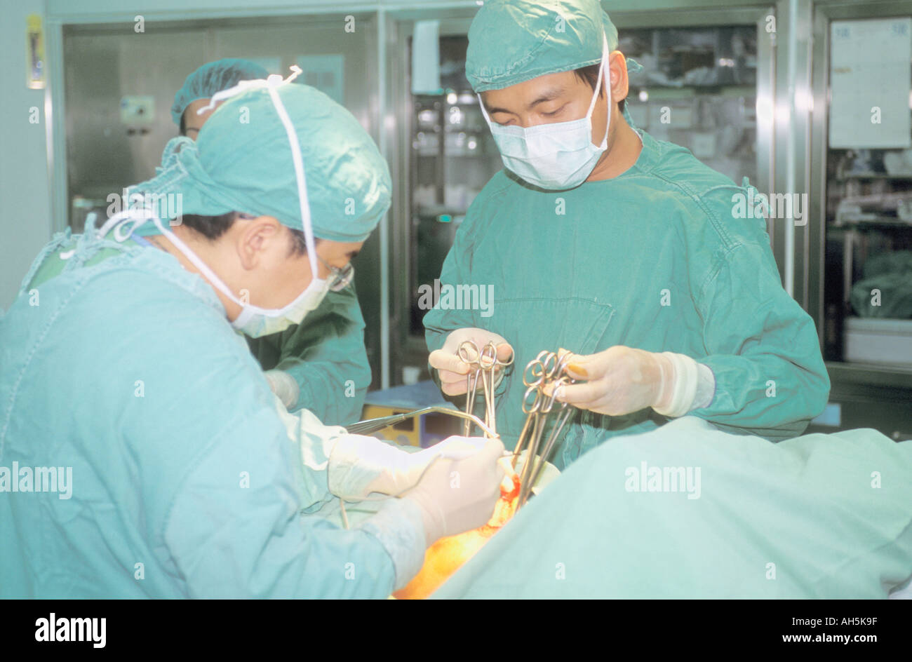 Medical surgery operation in hospital operating room Taiwan China Stock ...
