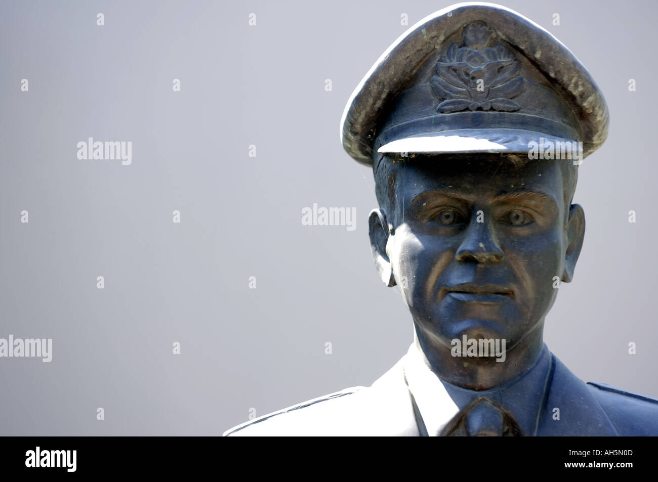 Greek general Agrinon bust head face army officer Greece europe ...