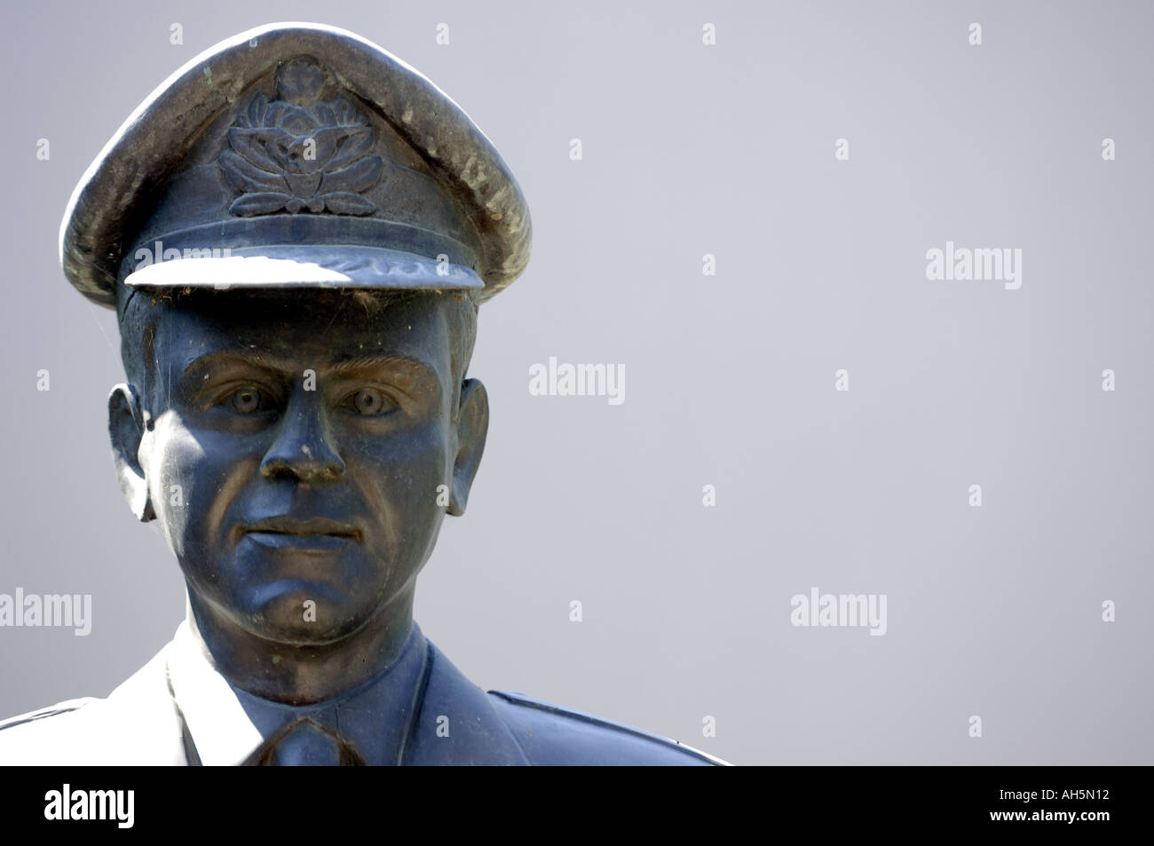 Greek general Agrinon bust head face army officer Greece europe ...