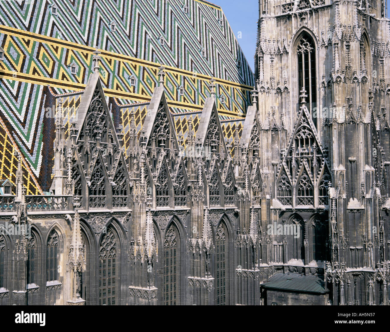 Roof of st stephens cathedral vienna austria vienna hi-res stock ...