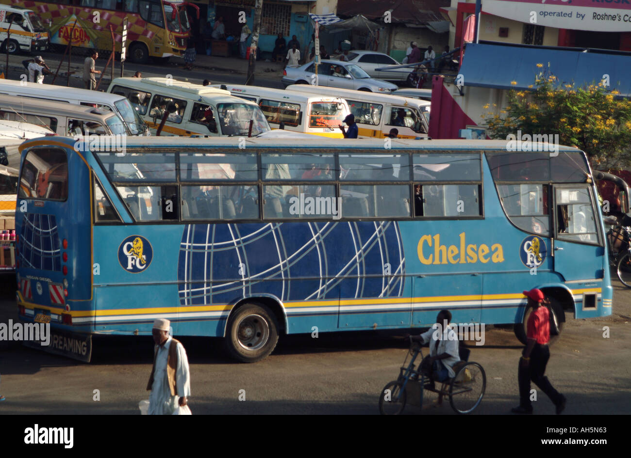 People aboard buses in Nairobi bus station. Nairobi, Kenya, Africa ...