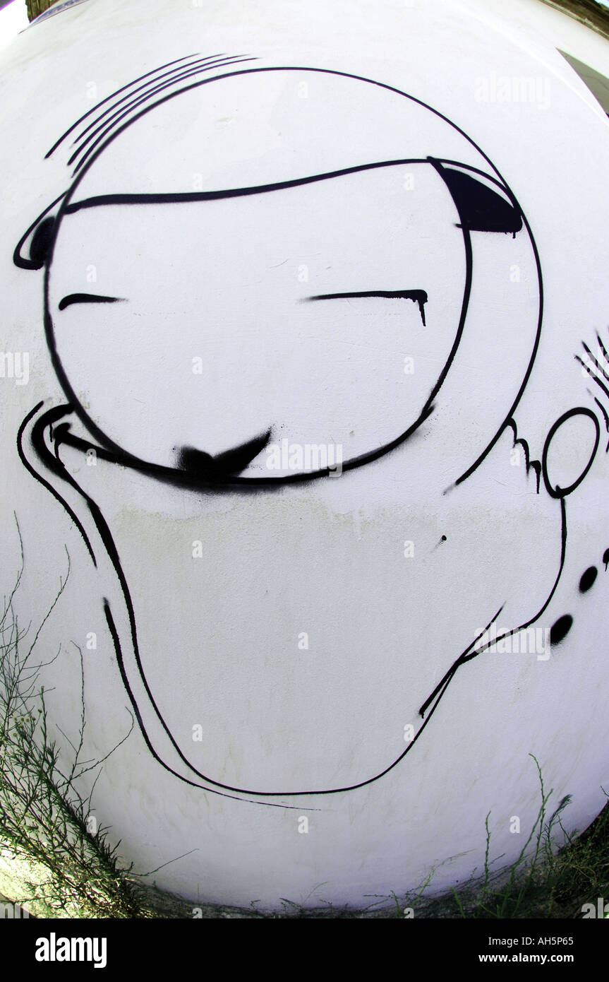 vertical baby graffiti athens Stock Photo - Alamy