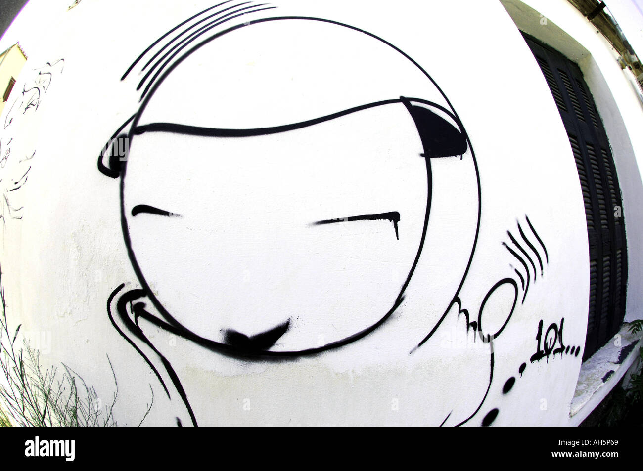 baby graffiti athens Stock Photo - Alamy