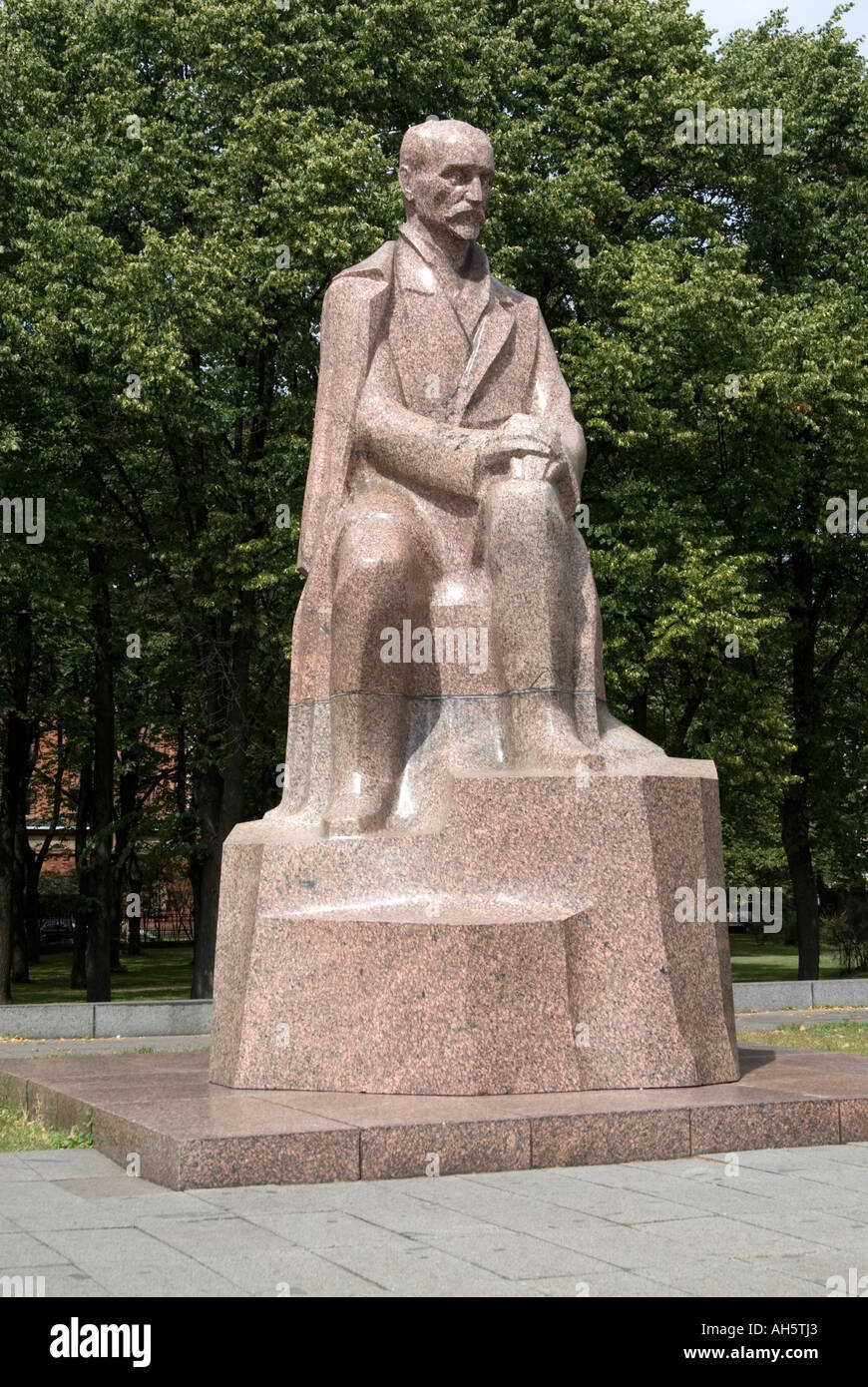Statue of Latvian writer Rainis in the Esplanade Park Riga Latvia Stock ...