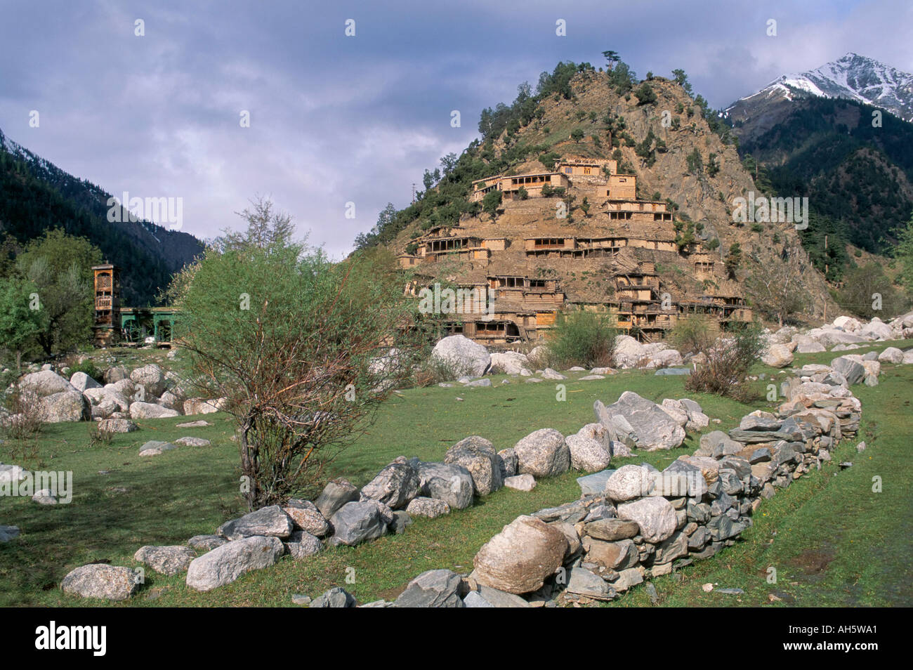 Muslim village of Shaikhananadeh Bumburet Bumboret Valley Pakistan Asia ...