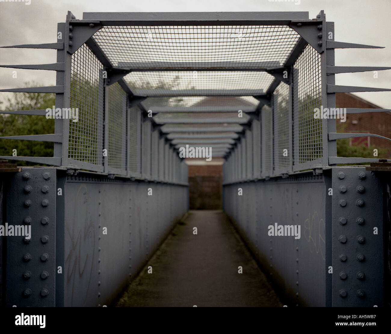 Cage over a tube line in London Stock Photo - Alamy
