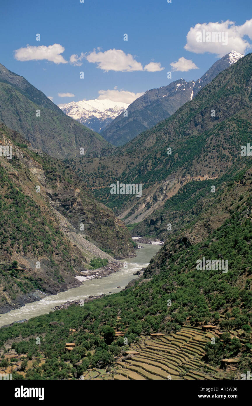 Indus River Valley near Dasu Indus Kohistan Pakistan Asia Stock Photo ...