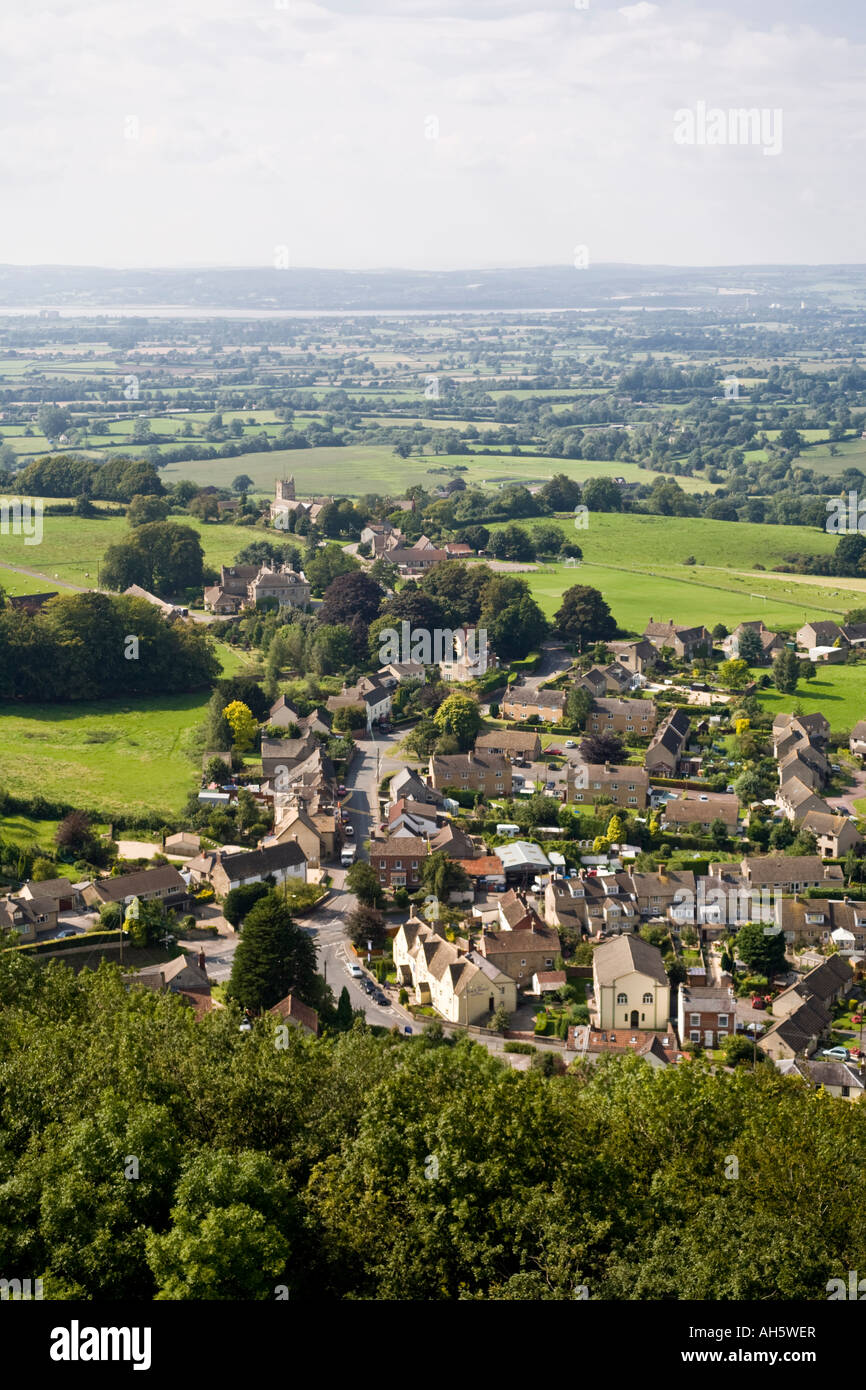 The Cotswold village of North Nibley, Gloucestershire viewed from ...