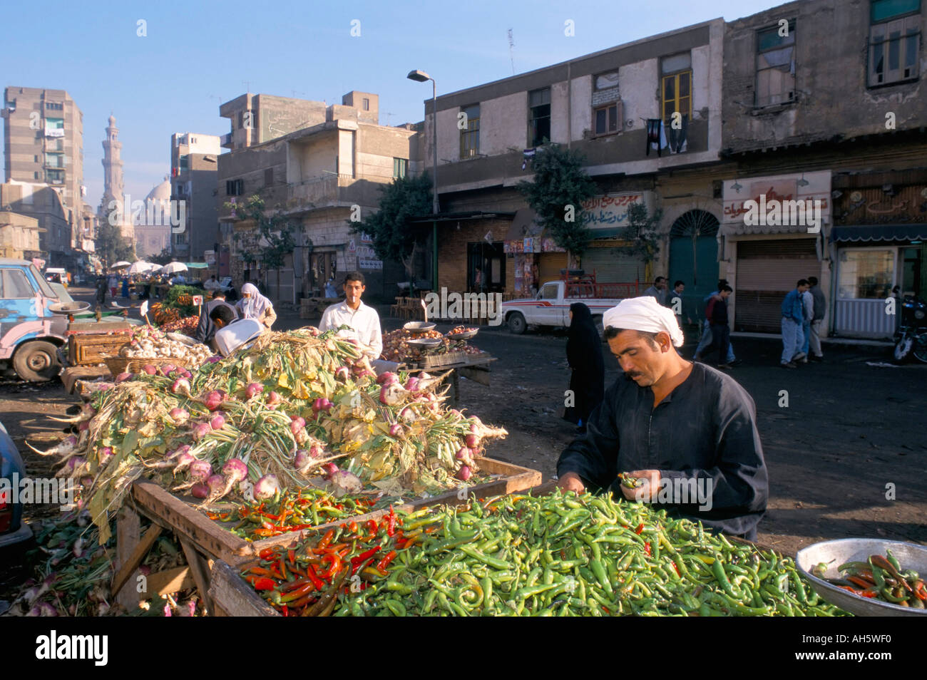 Street food market near the Citadel Cairo Egypt North Africa Africa ...